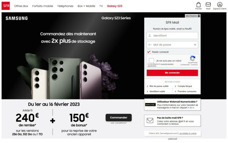 SFR mail : connexion à la messagerie webmail.sfr.fr