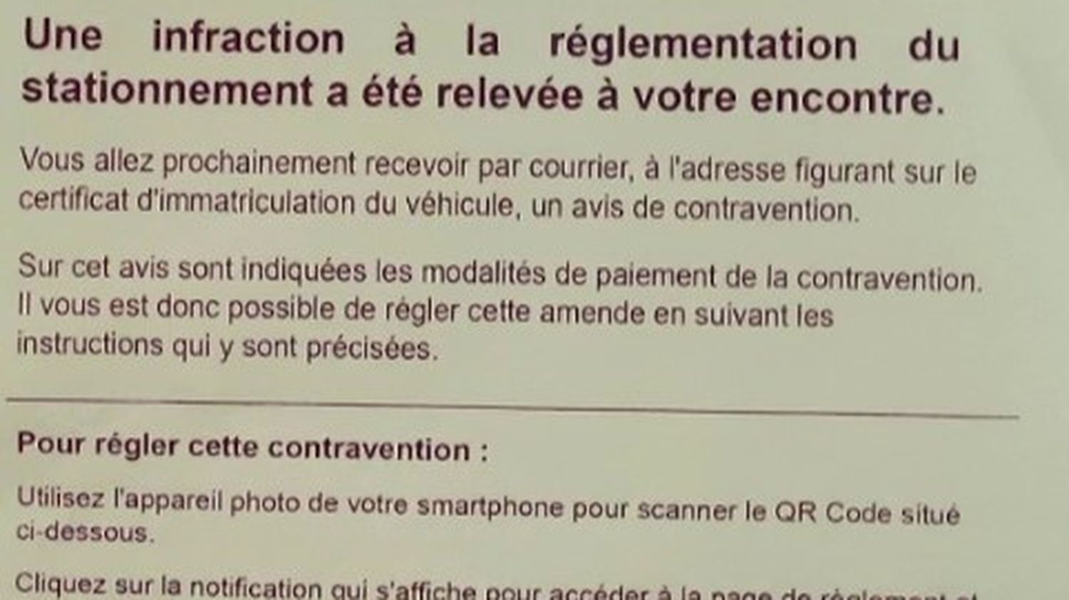Attention aux arnaques aux fausses contraventions avec QR code chez les ...