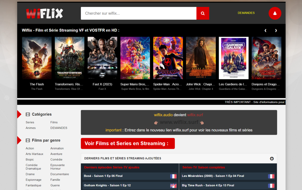 Wiflix : plateforme de streaming